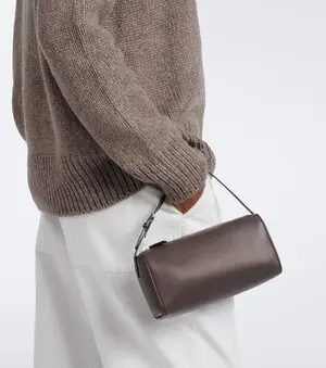THE ROW 90s Leather Top Handle Bag - Brown