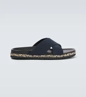 Frescobol Carioca Breno Suede Espadrille Sandals - Blue