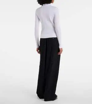 Dries Van Noten Touria Cotton Polo Sweater - White
