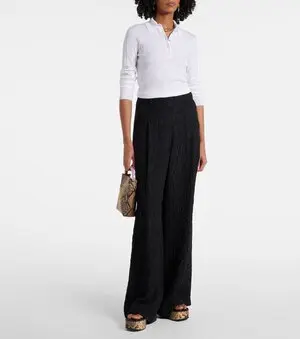 Dries Van Noten Touria Cotton Polo Sweater - White