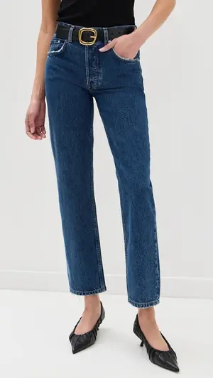 ANINE BING Kate Straight Leg Jeans