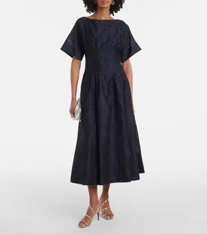 Simkhai Rosalie Jacquard Midi Dress