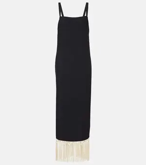 TALLER MARMO Palermo Fringed Maxi Dress - Black