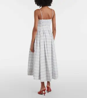 Simkhai Kittiya Gingham Cotton Midi Dress