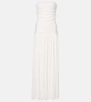 Staud Mariana Jersey Corset Dress - White