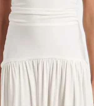Staud Mariana Jersey Corset Dress - White