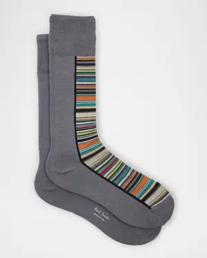 Paul Smith Paul Smith Signature Stripe Crew Socks Slate Gray