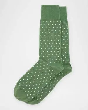 Paul Smith Paul Smith Jeremy Polka Dot Crew Socks 33 Emerald