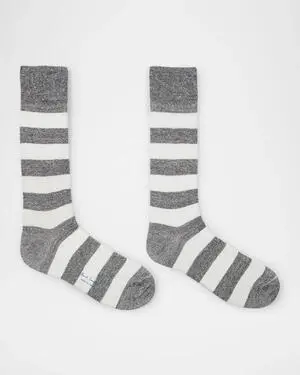 Paul Smith Paul Smith Barry Thick Stripe Crew Socks Black
