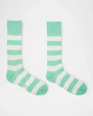 Paul Smith Paul Smith Barry Thick Stripe Crew Socks Emerald