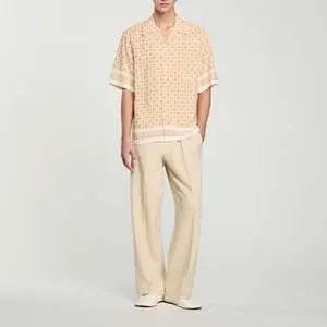 Sandro Square Cross Motif Flowing Shirt