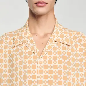 Sandro Square Cross Motif Flowing Shirt