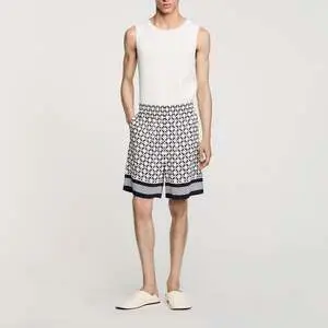 Sandro Square Cross Bermuda Shorts