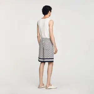 Sandro Square Cross Bermuda Shorts
