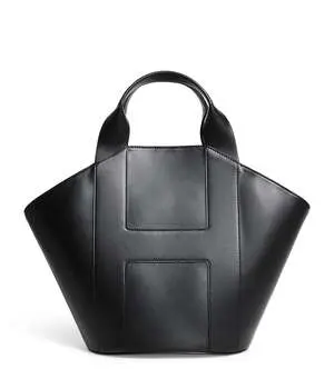 Harrods Leather H Tote Bag