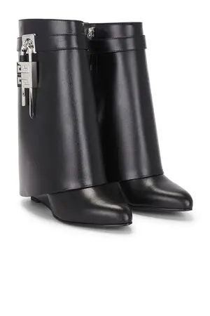 Givenchy Shark Lock Ankle Boots - Black