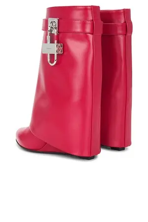 Givenchy Shark Lock Ankle Boots - Red