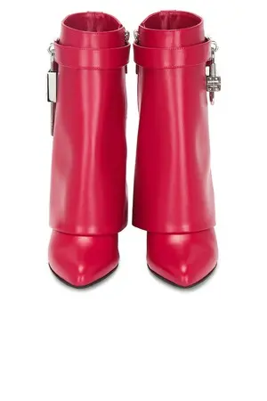 Givenchy Shark Lock Ankle Boots - Red