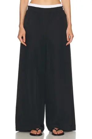 Simkhai Olly Double Waistband Pant - Black Multi