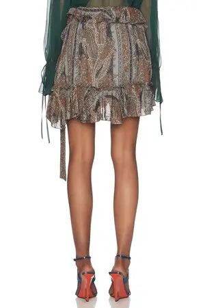 Saint Laurent Mini Wrap Skirt - Multicolor
