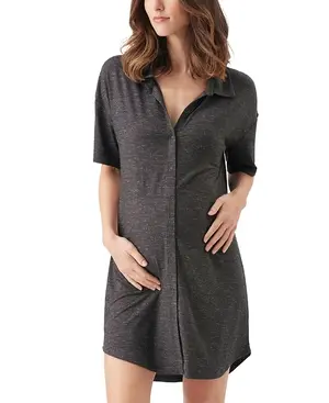 RIPE MATERNITY Dreamy Night Shirt - Granite