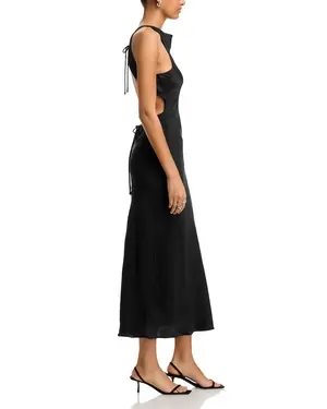 GUIZIO Lina Midi Dress - Black