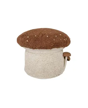 LORENA CANALS Boletus Pouf 1' 3" X 1' 5 - Toffee/natural