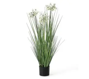 GLITZHOME 3.25ft Onion Grass Artificial Plants N Pot