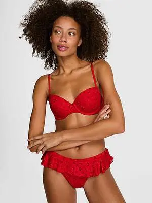Pink By Frankies Bikinis Ryder Push-up Bikini Top - Red