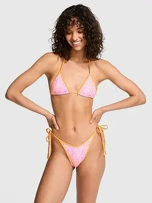 Pink Side Tie Swimwear For Women
