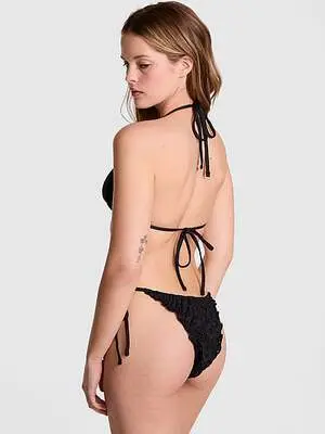 Pink By Frankies Bikinis Rosemary Itsy Rib Bikini Bottom - Black