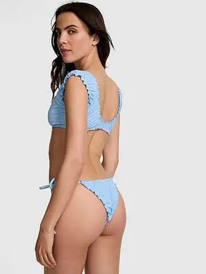 Pink By Frankies Bikinis Reign Thong Bikini Bottom - Blue