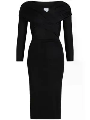 Patou Crossover-neck Dress