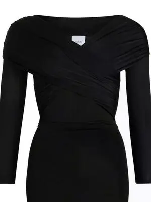 Patou Crossover-neck Dress