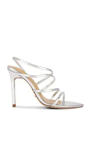 Metallic Silver Stiletto Sandals