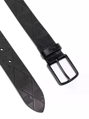 Lacoste Monogram Leather Belt