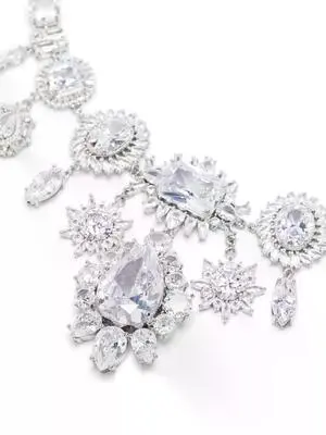 Rabanne Crystal-embellished Statement Necklace - Silver