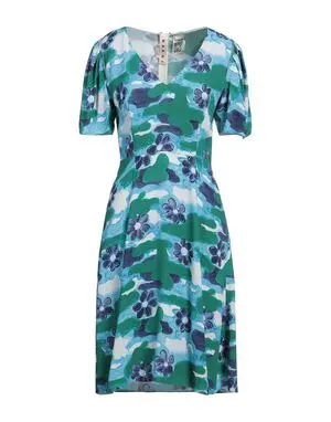 Marni Flared Floral-print Midi Dress