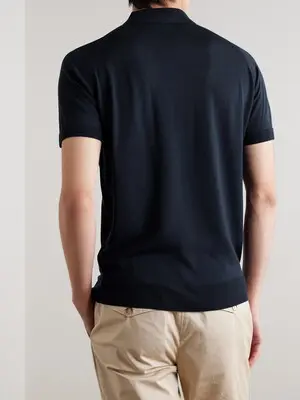 John Smedley Payton Slim-fit Wool Polo Shirt - Blue