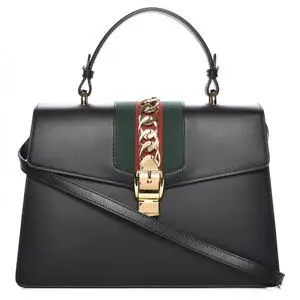 Gucci Sylvie Top Handle Medium - Black