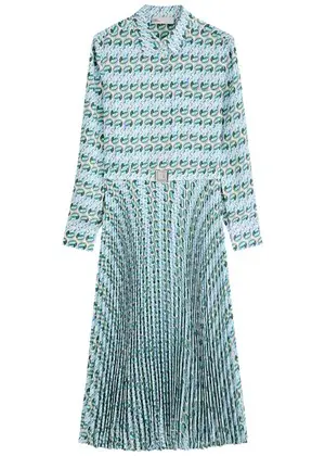 Tory Burch Printed Crepe Midi Shirt Dress