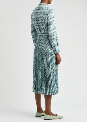 Tory Burch Printed Crepe Midi Shirt Dress