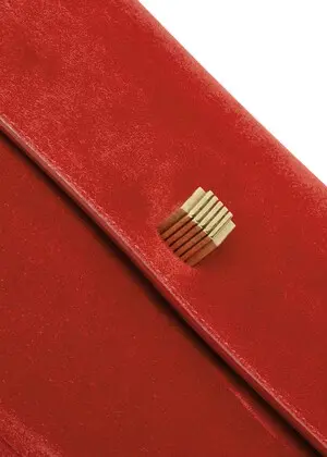Khaite Audrey Suede Clutch - Red