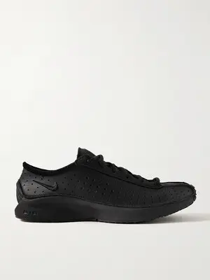 Nike Superfly Perforated Leather And Suede Sneakers - Black