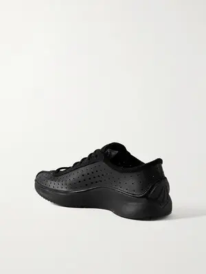 Nike Superfly Perforated Leather And Suede Sneakers - Black