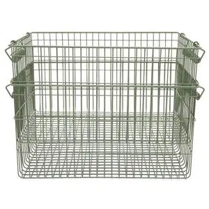 FERM LIVING Cala Stackable Baskets Set Of 2 - Dark Green
