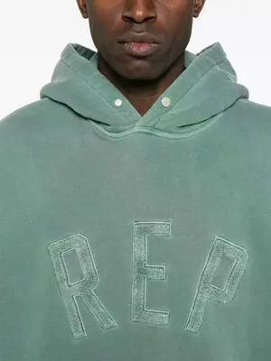 REPRESENT Logo Appliqué Hoodie - Green