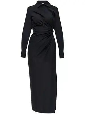 Max Mara Draped Detailing Midi Dress
