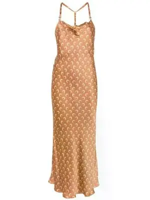 MARINE SERRE Moon Print Maxi Dress