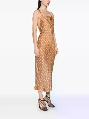 MARINE SERRE Moon Print Maxi Dress